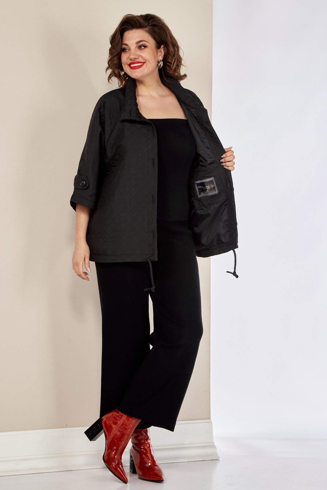 Куртка 2145 черный Shetti купить в интернет магазине Велесмода